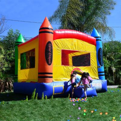 China 14 Years Up Customized Color Large Bouncy Castle Inflatable Bounce House with Water Slide for sale
