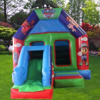 China 14 Years Up Customized Color Large Bouncy Castle Inflatable Bounce House with Water Slide for sale