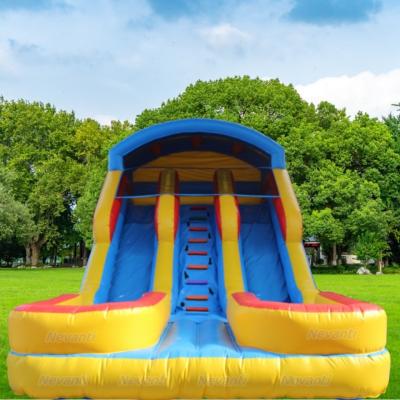 China Custom Logo Printed 2024 Inflatable Water Slide Bounce House with Slide and Packing Bag for sale