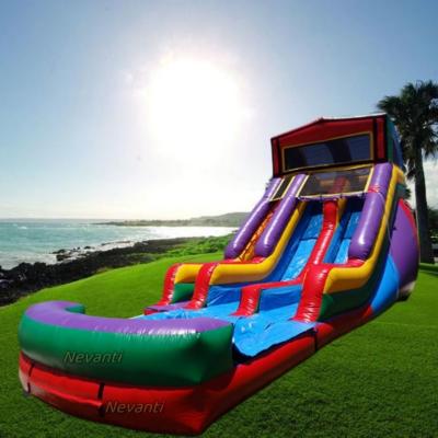 China Outdoor Custom Logo Printed Inflatable Water Slide Bounce House for Entertainment for sale