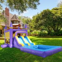 China Outdoor Custom Logo Printed Inflatable Water Slide Bounce House for Entertainment for sale