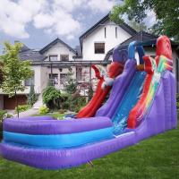 China 5-10 Passenger Inflatable Water Slide Bouncy Castle with Repair Kit Accessory Design for sale