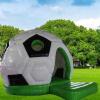 China Custom Logo Printed Inflatable Castle Soccer Arch Water Slide Bounce House for Market for sale