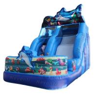 China 2024 Big Inflatable Slide for Adults Custom Logo Printed Commercial Inflatable Water Slide for sale