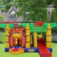 China 2024 Custom Logo Printed Inflatable Castle Sport Bounce House with Water Slide for sale