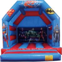 China Custom Logo Printed Inflatable Castle Patrol Bounce House with Water Slide Combo for sale