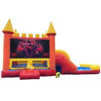 China Unisex Castle 2024 Small Inflatable Rainbow Bounce House with Pool and Water Slide for sale