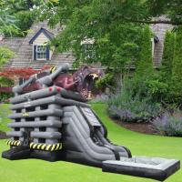 China Custom Logo Printed Inflatable PVC Tarpaulin Water Slide Boat for Water Excitement for sale