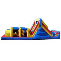 China Plato 0.55mm PVC Tarqaulin Inflatable Comb Obstacle Course for Funny Team Events for sale