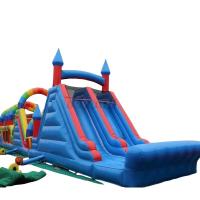 China Plato 0.55mm PVC Tarqaulin Inflatable Comb Obstacle Course for Funny Team Events for sale