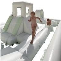 China Shipping Way By Sea Kindergarten Water Slide Pool for Outdoor Inflatable Obstacle Race for sale