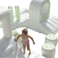 China Shipping Way By Sea Kindergarten Water Slide Pool for Outdoor Inflatable Obstacle Race for sale