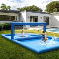 China Castle Design Swimming Pool Inflatable Giant Volleyball Court with Customized Color for sale