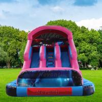 China Customized Color Inflatable Boat Dock Slide Jumping Castles for Kids at Resort Hotel for sale
