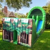 China Customized Color Inflatable Boat Dock Slide Jumping Castles for Kids at Resort Hotel for sale