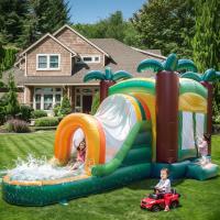 China Inflatable Castle Combo Bounce House with Small Water Slide and Repair Kit Accessory for sale
