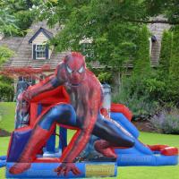 China Customized Color Football Inflatable Castle Slide Bounce House with Repair Kit Accessory for sale