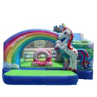China Customized Color Football Inflatable Castle Slide Bounce House with Repair Kit Accessory for sale