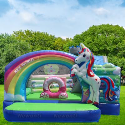 China Custom Logo Printed Inflatable Pool Castle Bubble Bounce House with Packing Bag Accessory for sale