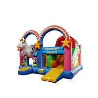 China 2024 Inflatable Unicorn Castle Bounce House with Customized Color Blowers and Blowers for sale