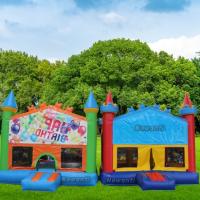 China Unisex 2024 Inflatable Cat Bouncy Castle Bounce Houses Logo Custom Logo Printed for sale