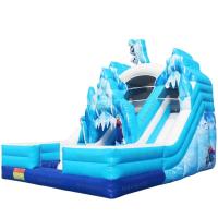 China Custom Logo Printed Inflatable Bounce House with Double Slide and Customized Size for sale