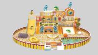 China Kids Wood Indoor Playground Equipment Plastic Slide for Customized Children Play Set for sale