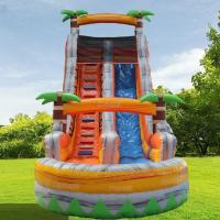 China Max Capacity ＜100kg Commercial Palm Tree Inflatable Water Slide for Kids Outdoor Play for sale