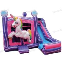 China Castle Bouncy Jumping Pink Bounce House Sale Inflatable School Bus with Repair Kit for sale