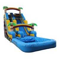 China Max Capacity ＜100kg Commercial Palm Tree Inflatable Water Slide for Kids Outdoor Play for sale