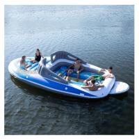China 6-Person Water Party Island Drift Boat Customized PVC Float Inflatable Bay Breeze Boat for sale