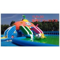China Commercial Occasion Kids' Amusement Park Commercial PVC Inflatable Water Slide with Pool for sale
