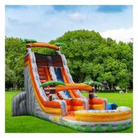 China Customized Inflatable Bounce House Kids Jumper with Large Water Slide and Outdoor Games for sale