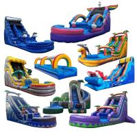 China Customized Inflatable Bounce House Kids Jumper with Large Water Slide and Outdoor Games for sale