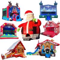 China Customized Size Inflatable Santa Claus Castle Night Club Bounce House for 14 Years Up for sale