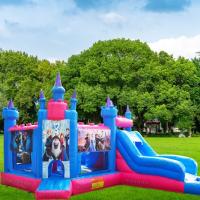 China Customized Size Inflatable Santa Claus Castle Night Club Bounce House for 14 Years Up for sale