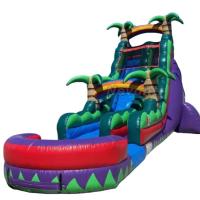 China Inflatable Tropical Water Slide for Event Party Commercial PVC Blow Up Bouncy House for sale