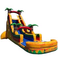 China Inflatable Tropical Water Slide for Event Party Commercial PVC Blow Up Bouncy House for sale