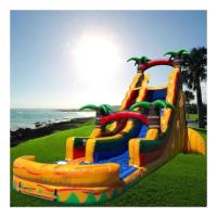 China Inflatable Tropical Water Slide for Event Party Commercial PVC Blow Up Bouncy House for sale