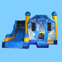 China Custom Logo Printed PVC Mermaid Inflatable Jumping Castle Bounce House with Obstacle for sale