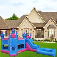 China Custom Logo Printed PVC Mermaid Inflatable Jumping Castle Bounce House with Obstacle for sale