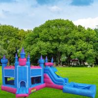 China Custom Logo Printed Inflatable Dinosaur Bouncy Castle 13x13 Bounce House for Products for sale