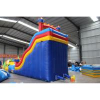 China 15ft Kids Cali Palms Inflatable Slide With Pool Dual Water Slides Large Size PVC Tarpaulin for sale