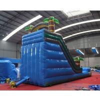 China 15ft Kids Cali Palms Inflatable Slide With Pool Dual Water Slides Large Size PVC Tarpaulin for sale