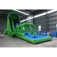 China Large Green Castle Inflatable Water Slide with Pool Customizable and Commercial Grade for sale