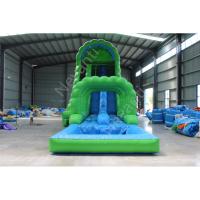 China Large Green Castle Inflatable Water Slide with Pool Customizable and Commercial Grade for sale