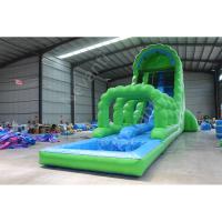 China Large Green Castle Inflatable Water Slide with Pool Customizable and Commercial Grade for sale