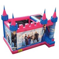 China Unisex Modern Luxury Pastel Pink Bounce House with Princess Bouncer and Customized Size for sale