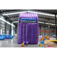 China Unisex Wet Dry Yellow Tropical Palm Tree Commercial Inflatable Water Slide with Pool for sale