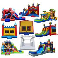 China Commercial Adult Inflatable Bounce House Combo with Water Slide and Customized Color for sale